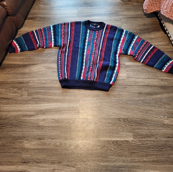 Cotton Traders | Sweaters | Multicolor Striped Mens Sweater Vintage ...